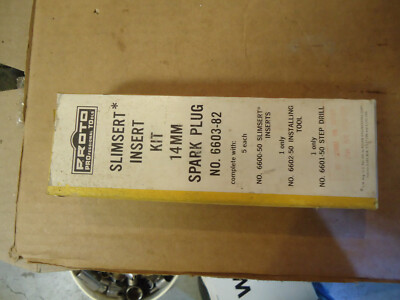 Vintage Proto Slimsert Insert Kit No. 6603-82 14mm Spark Plug W/Boxes ...