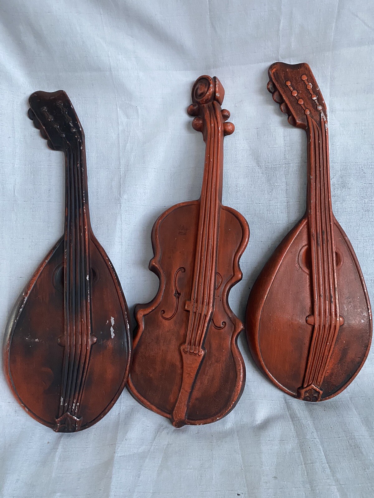 Royal Metal Wall Art Violin & Lute Mid Century Musical Instrument ...
