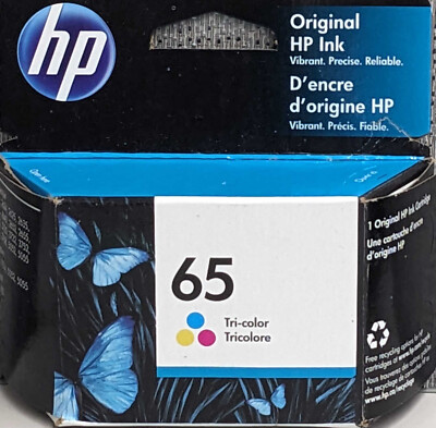 Genuin HP #65 Color Ink Cartridge 65 N9K01AN Warranty Ends 2023 ...