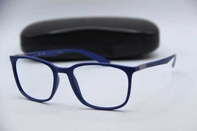 NEW RAY-BAN RB 7199 5207 MATTE BLUE AUTHENTIC DESIGNER EYEGLASSES W ...