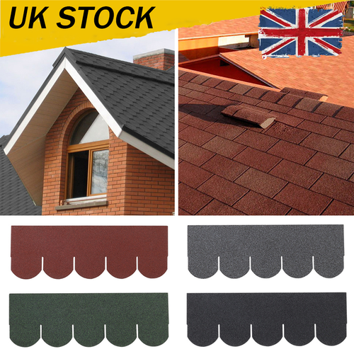 18x Self Adhesive Roofing Felt Shingles Shed Roof Panel Multiple Shape ...