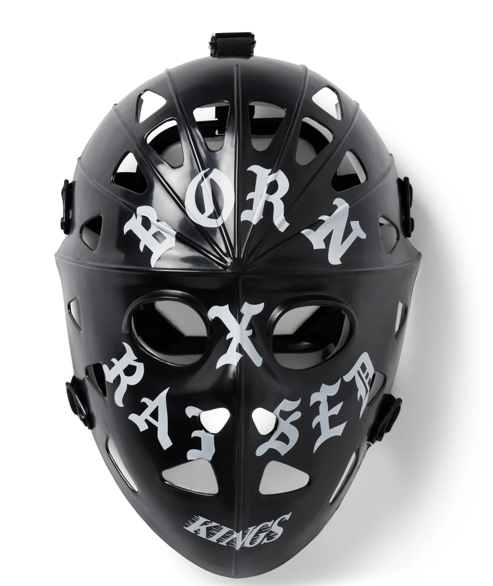Black Hockey Mask MASK UPGRADE PRO CAT EYE CAGE BLACK/GOLD MASKS