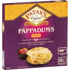 Patak's Plain Mini Pappadums 75g for sale online | eBay