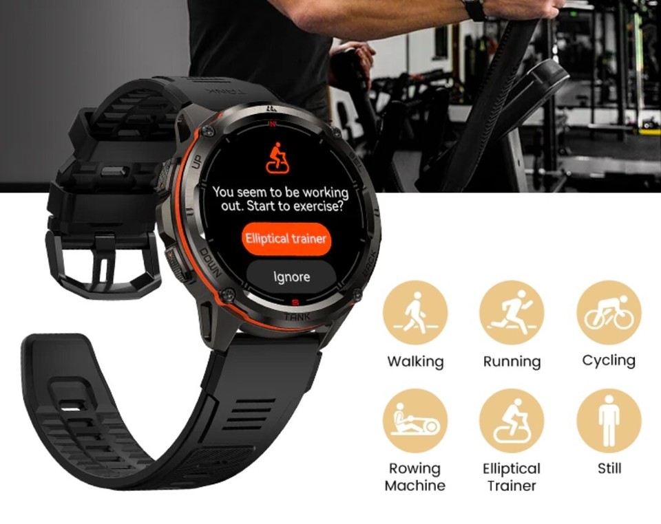 KOSPET TANK T3 Ultra GPS Silver Smart Watch 470mAh 50M Waterproof ...