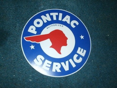 1960's PONTIAC GENUINE PARTS CHIEF HEAD LOGO DECAL 10IN | eBay