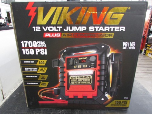 Jump Starter Viking Plus Air Compressor 12V 1700 PEAK AMPS *NEW* | eBay