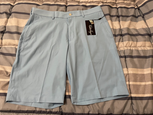NWT WALTER HAGEN SIZE 30 PERFECT 11 MAJORS GOLF SHORTS. DAYBREAK BLUE ...