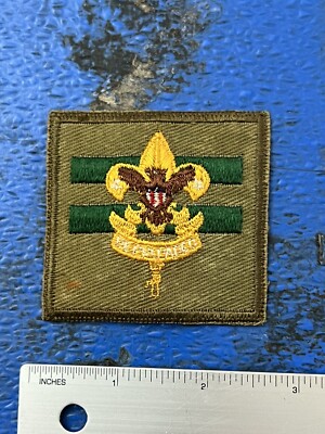 Vintage Assistant Senior Patrol Leader Boy Scout BSA Khaki Green Square ...