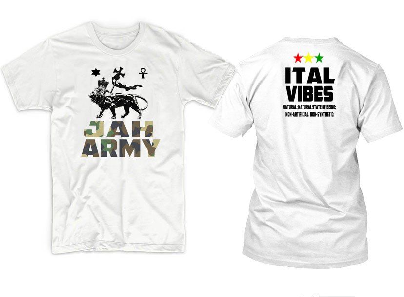 Reggae T-Shirt Jah Rastafari Haile Selassie Yellowman Vybz Kartel Jah ...
