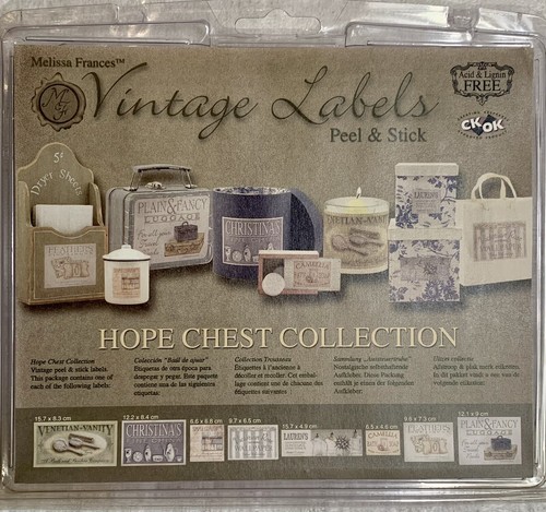 Ephemera Decor Labels Vintage Hope Chest Designs Craft Decals stickers ...