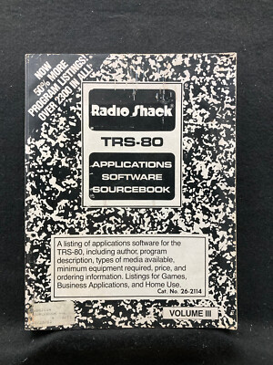 Radio Shack TRS-80 Applications Software Sourcebook (Softcover, Early 1980's) | eBay