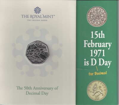 2021 Decimal Day 1971 D-Day Fifty Pence 50p Royal Mint BU Pack | eBay UK