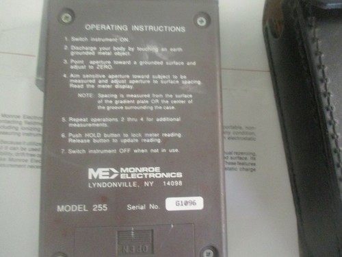 Monroe Electronics Model: 255 Digital Stat-Arc Electrostatic Fieldmeter ...