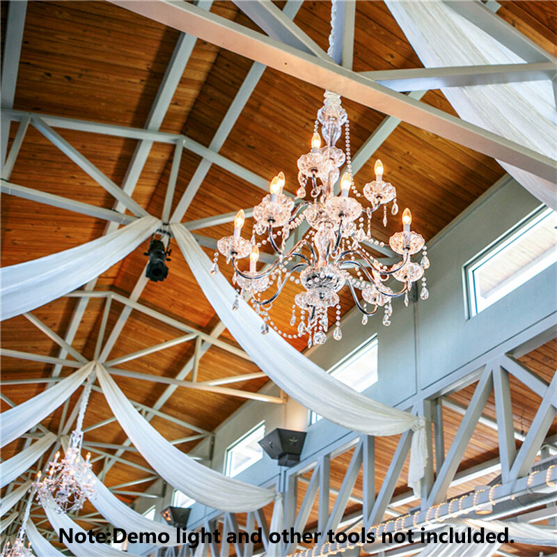 10 Pack Chiffon Centre 0.73*10M Ring Venue Decor Ceiling Draping ...