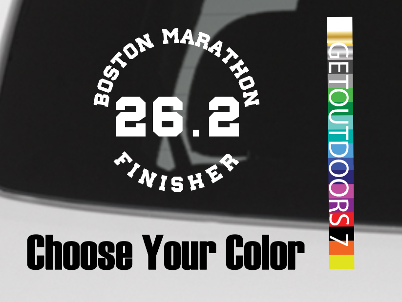 Boston Marathon Sticker 3.5" Decal Finisher 26.2 13.1 Half Bumper ...