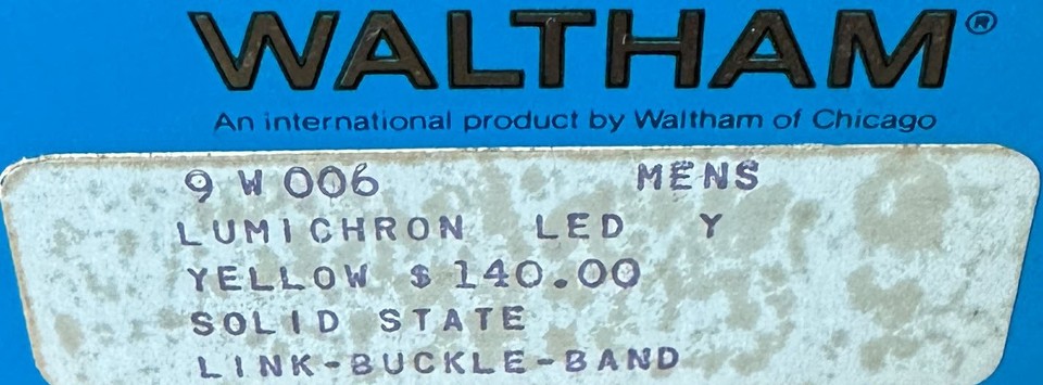 Only one on the interent! Waltham Lumichron 5‑Function LED watch, boxed ...