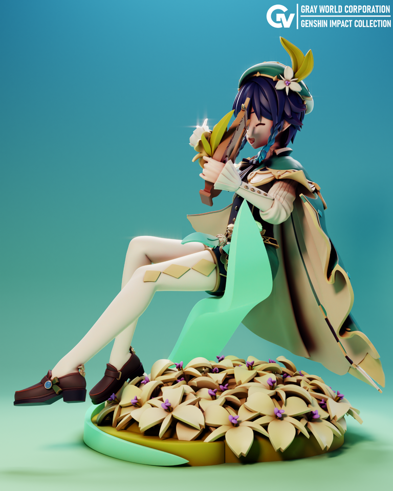 Venti Model Kit Unpainted Garage Kit Genshin: Impact 1:12 scale | eBay