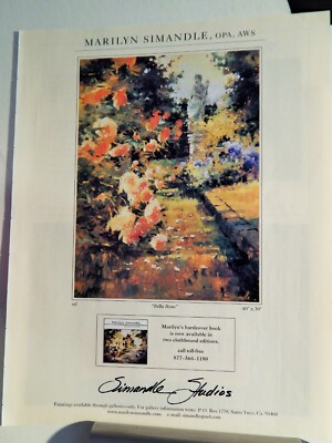 MARILYN SIMANDLE ART PIECE VTG ORIG 2001 ADVERTISEMENT | eBay