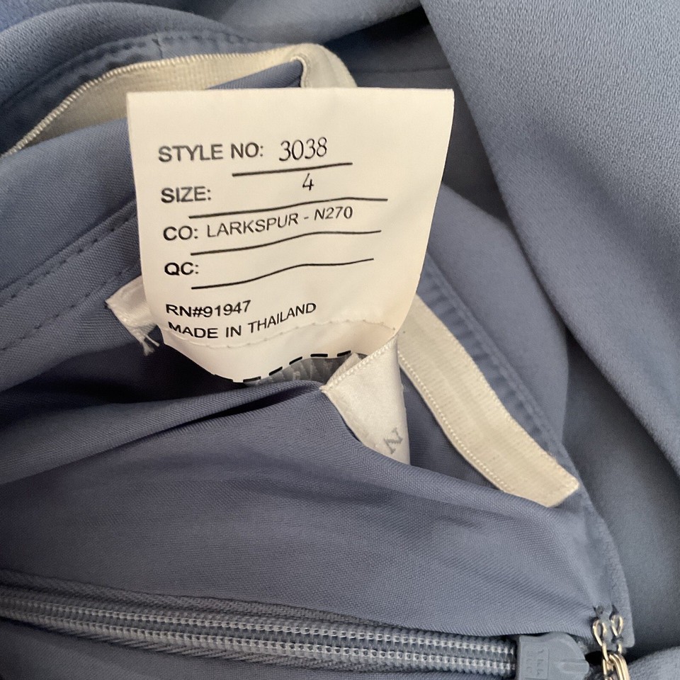 Dessy Collection Gown Women's 4 Larkspur Notched Off The Shoulder Crepe NWT | eBay