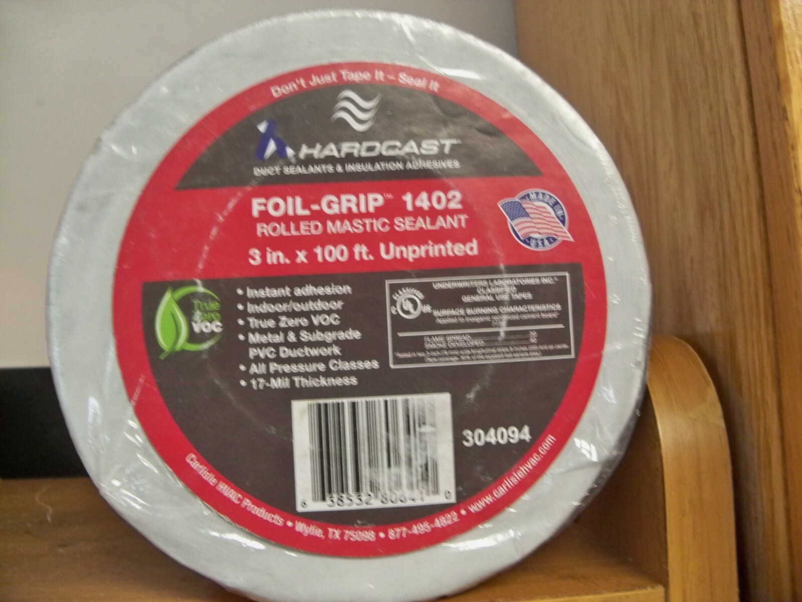 hardcast 1402 Foil Grip Rolled Mastic Sealant Tape 3 Inch X 100 FT for ...