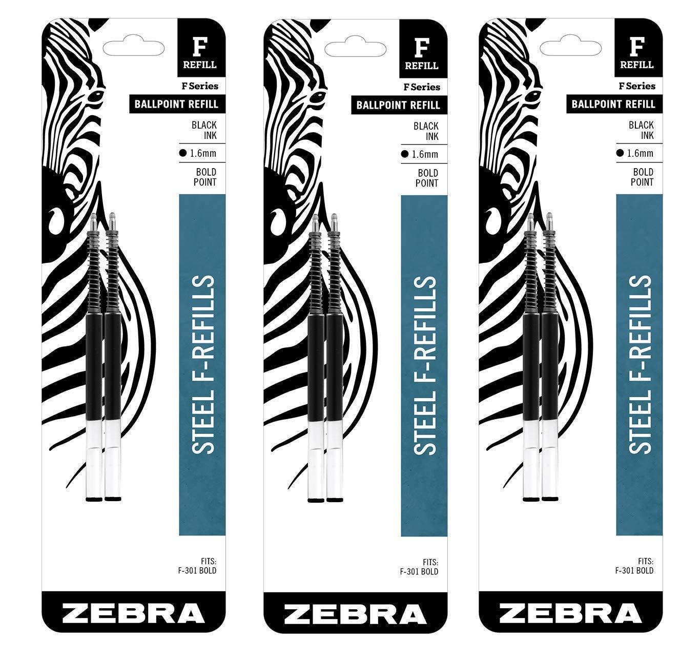Zebra F301, F301 Ultra, F402, 301A, Spiral Ballpoint Pen Refills, 1.6mm ...