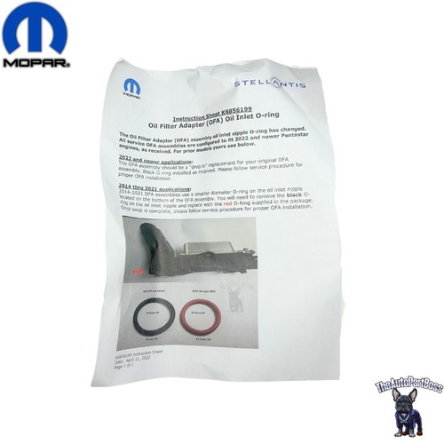 Genuine Mopar Engine Oil Filter Adapter 68596317AB for sale online | eBay