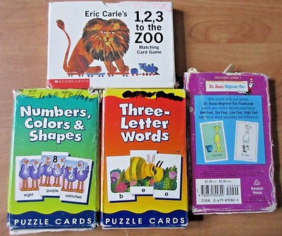 Lot of 4: Numbers, Colors and Shapes Puzzle and Scholastic School Zone ...