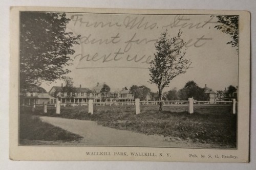 Vtg Postcard Wallkill Park, Wallkill, NY UB 1900s Houses Landscape | eBay