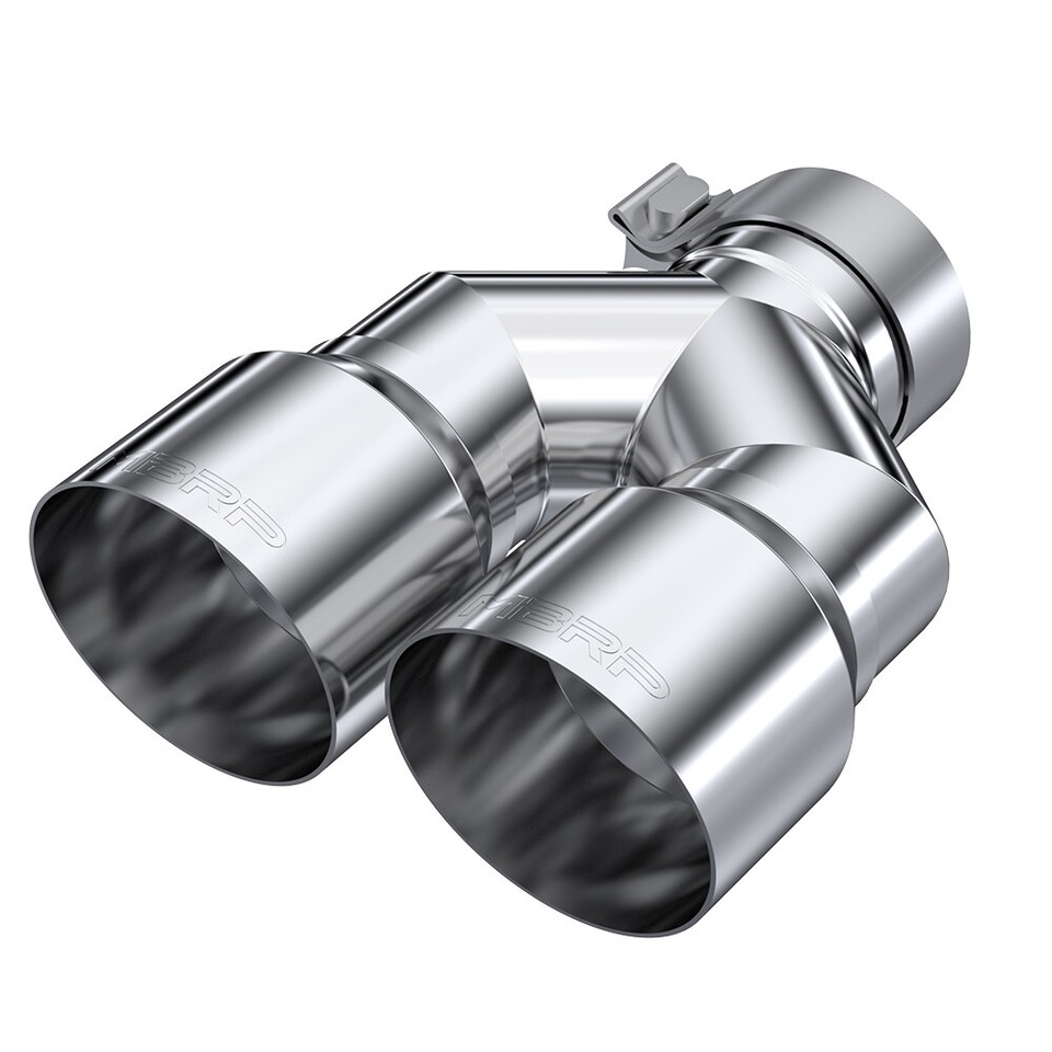 MBRP T5182 Stainless Dual Staggered Round 4 inch Universal Exhaust Tail ...