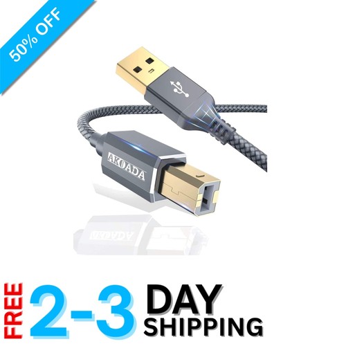Fast 10ft USB 2.0 Printer Cable - Wide Compatibility with Major Brands ...