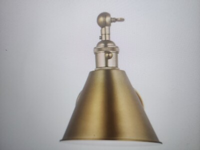 Generation Lighting Salem 1-Light Satin Brass Wall Sconce with Satin ...