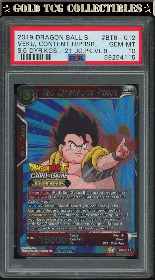 PSA 10 ⭐️ JUDGE Veku Contents Under Pressure Promo Card Super DBS Z DBZ ...