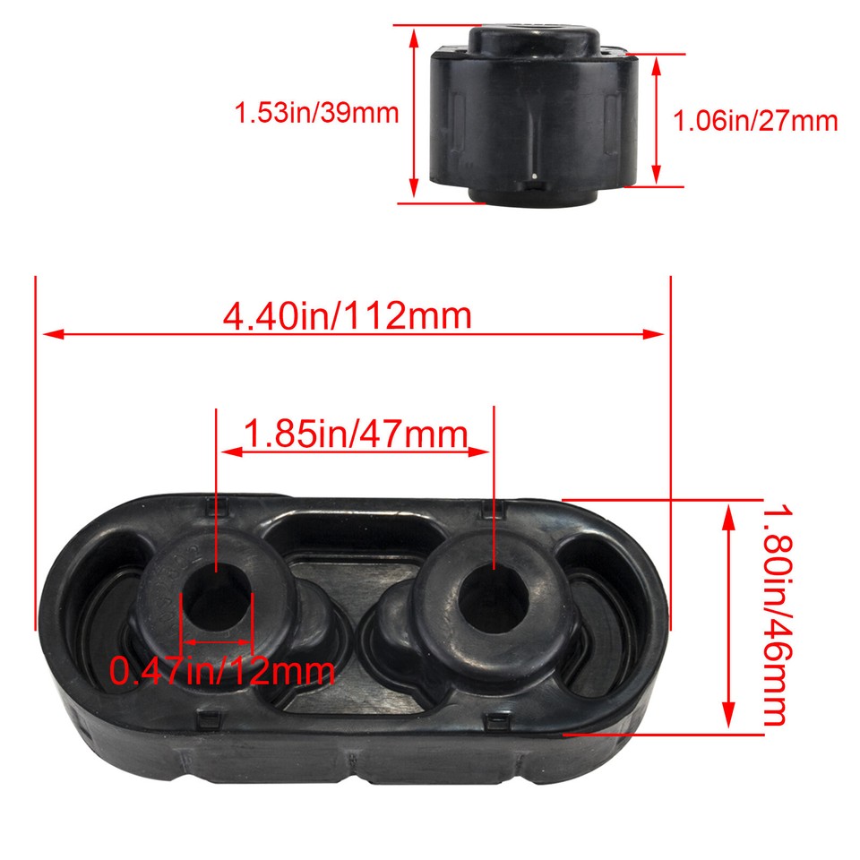 OE 15092802 Exhaust Pipe Muffler Hanger Insulator Pair for Chevy GMC ...