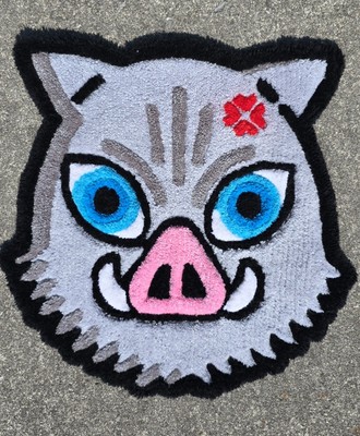 Inosuke Demon Slayer Handmade Tufted Rug | eBay