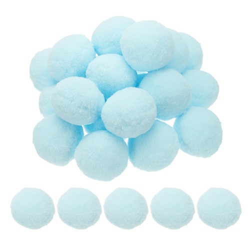 2inch Pom Poms for Crafts, 20pcs Small Pompoms Fuzzy Puff Balls, Light ...