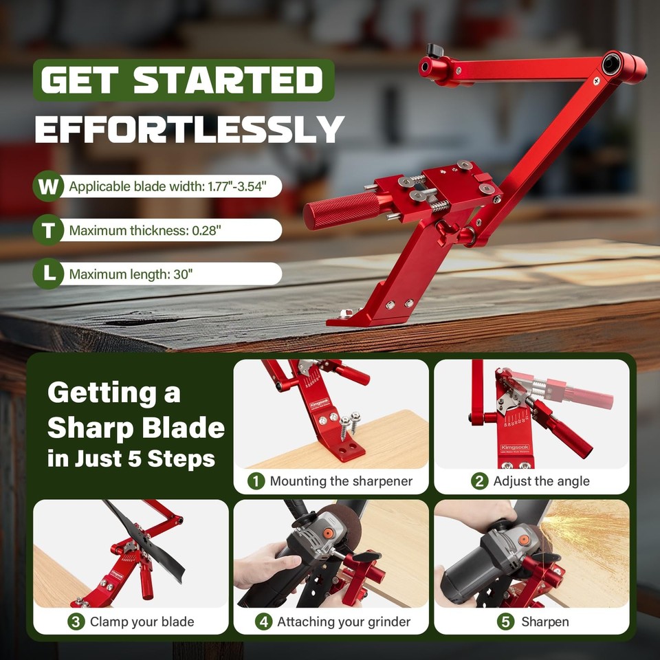 Lawn Mower Blade Sharpener, Lawnmower Blade Sharpening Tool with Blade ...