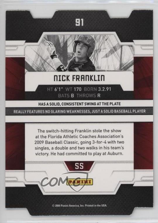 2009 Donruss Elite Extra Edition Rookie Aspirations /200 Nick Franklin ...