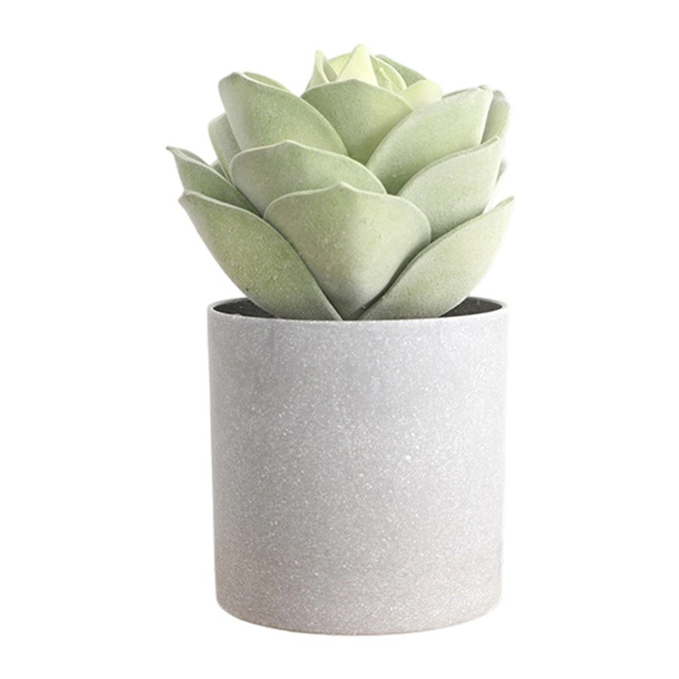 Flocked Succulent Faux Succulent Plant Pachyphytum Shape Tabletop Decor ...