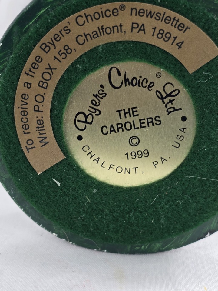 VTG 1999 Byers Choice Ltd Carolers Santa with Staff 12" Decorative ...