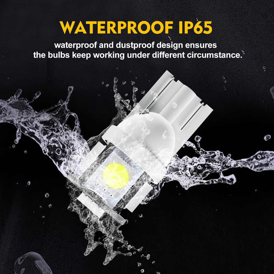 10x T10 194 LED Bulbs Super White Instrument Gauge Cluster Dash Light W ...