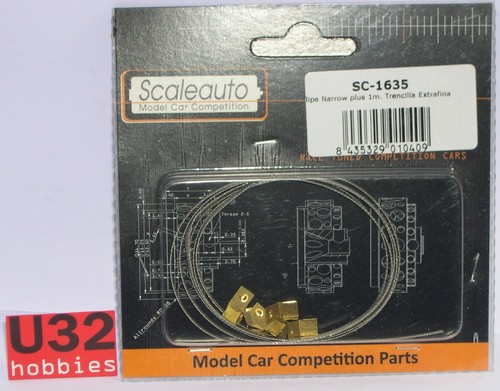Scaleauto Sc-1635 Extrafine Brush 1m. 3 x 0.35mm Tinned + 6 Clips ...