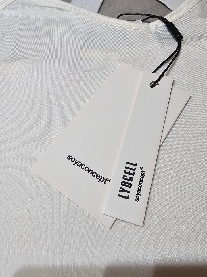 Soya Concept White Sleeveless top Glitter Straps & Cross-Back Detail ...