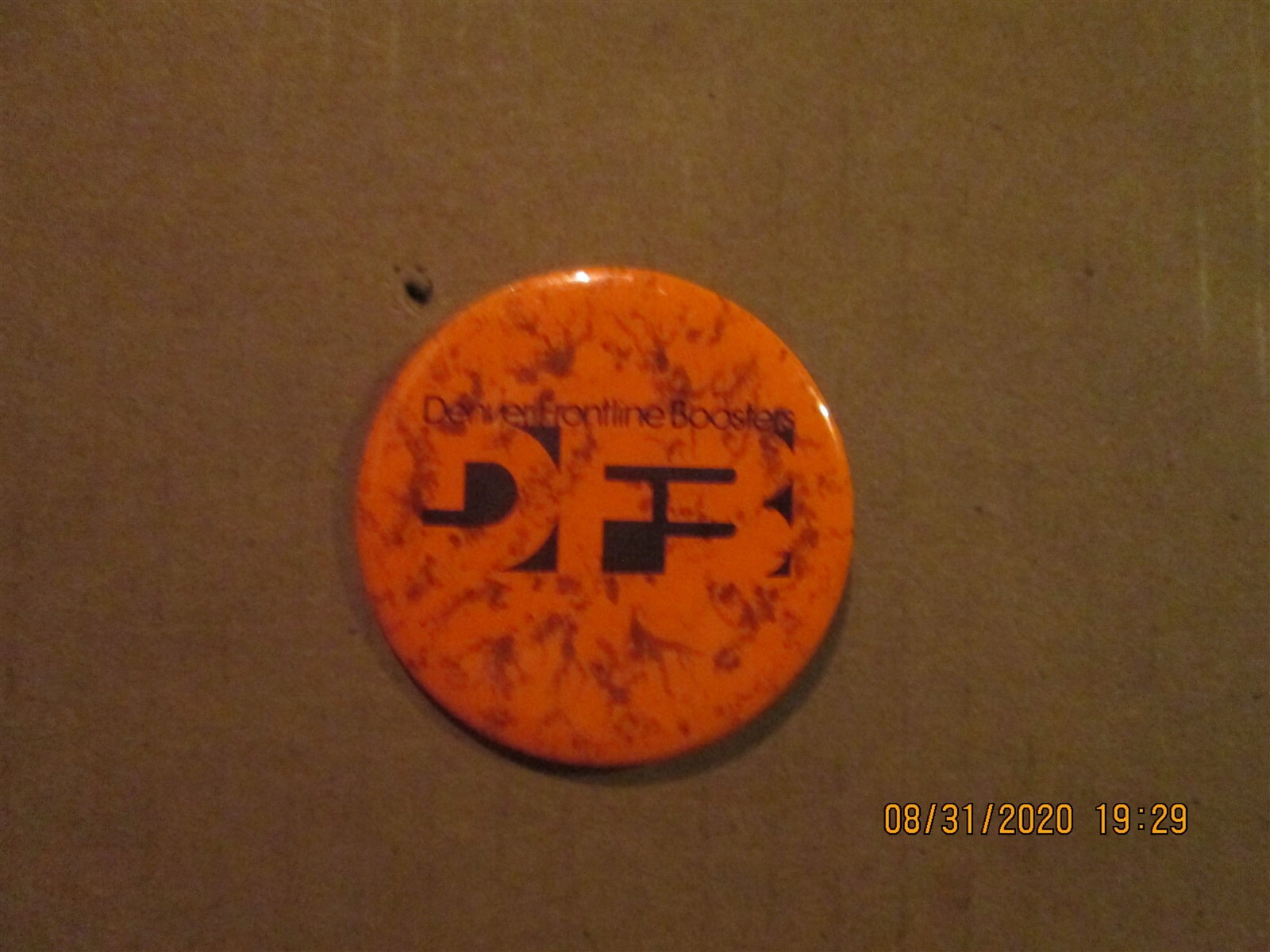 NFL Denver Broncos Vintage Denver Frontline Boosters Logo Pinback ...