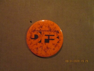 NFL Denver Broncos Vintage Denver Frontline Boosters Logo Pinback ...