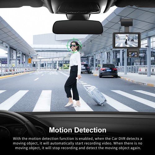 3in HD 1080P Dash Cam Car DVR Front/Interior Dual Recorder Night Vision ...
