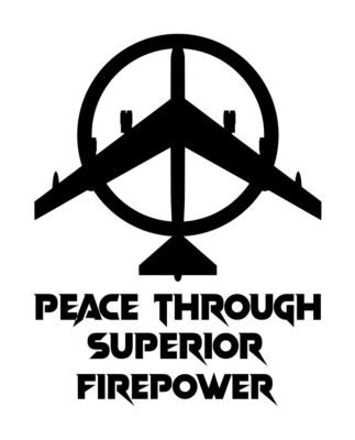 Peace Sign B-52 Bomber Decal #2 4.25"x5.5" Choose Color | eBay