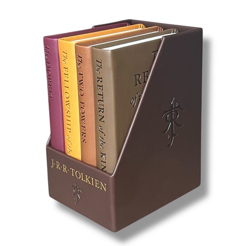 4 Book Boxed Set J.R.R TOLKIEN: HOBBIT & LORD OF THE RINGS - Leather ...