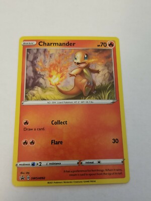 CHARMANDER SWSH092 Sword Shield Holofoil Promo Pokemon Card Near Mint ...