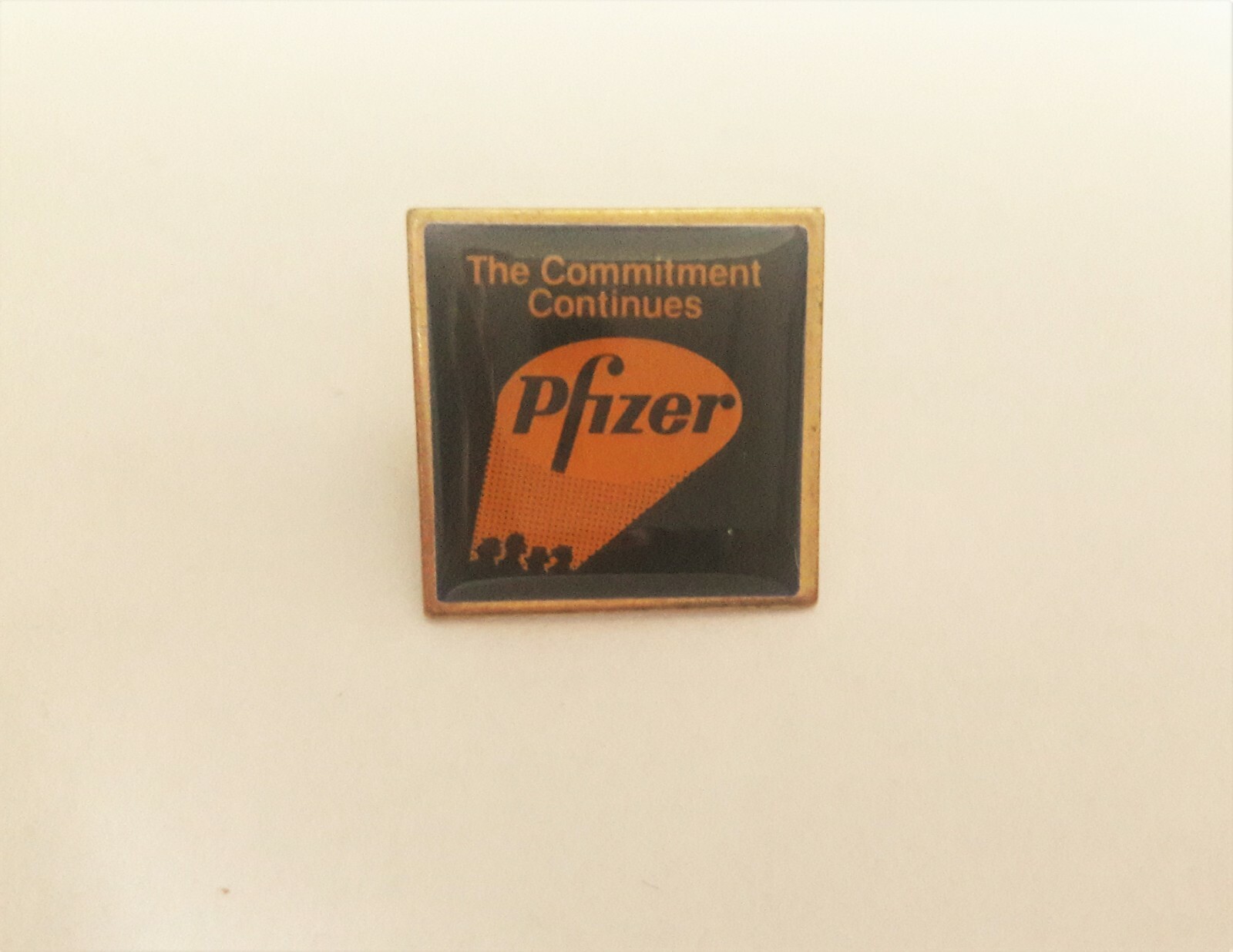 Vintage Pfizer Pin- 13/16" Square Glossy Finish | eBay
