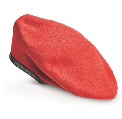 Bundeswehr German Army Commando Beret Red Wool Flat Hat Large | eBay